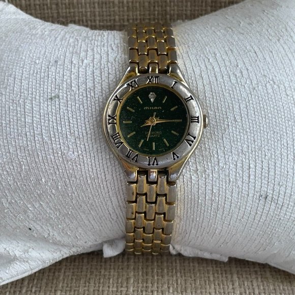 milan | Accessories | Vintage Milan Ladies Wristwatch Genuine Diamond ...